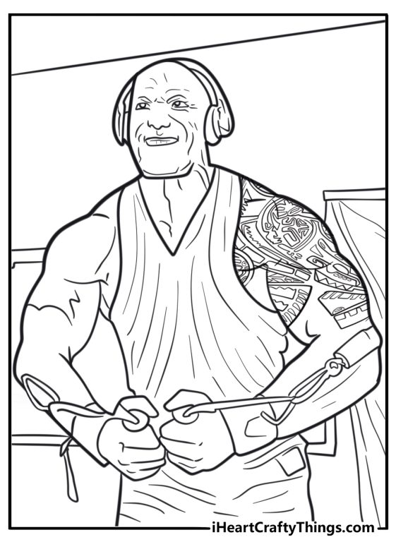 25 Free The Rock Coloring Pages For Kids