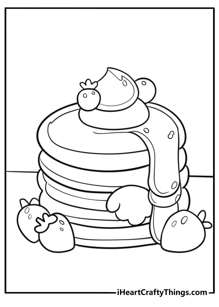 25 Free Pancake Coloring Pages For Kids