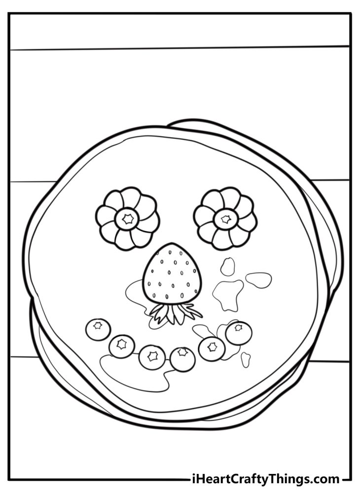 25 Free Pancake Coloring Pages For Kids