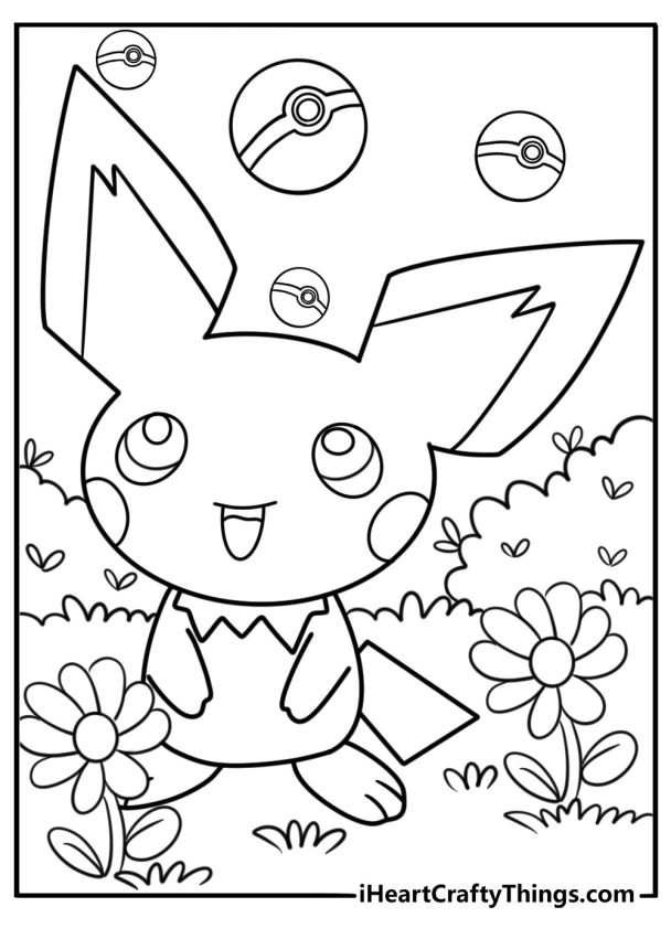 25 Free Pichu Coloring Pages For Kids