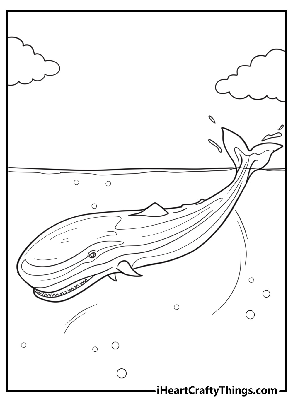40 Free Whale Coloring Pages (Easy PDF Printables)