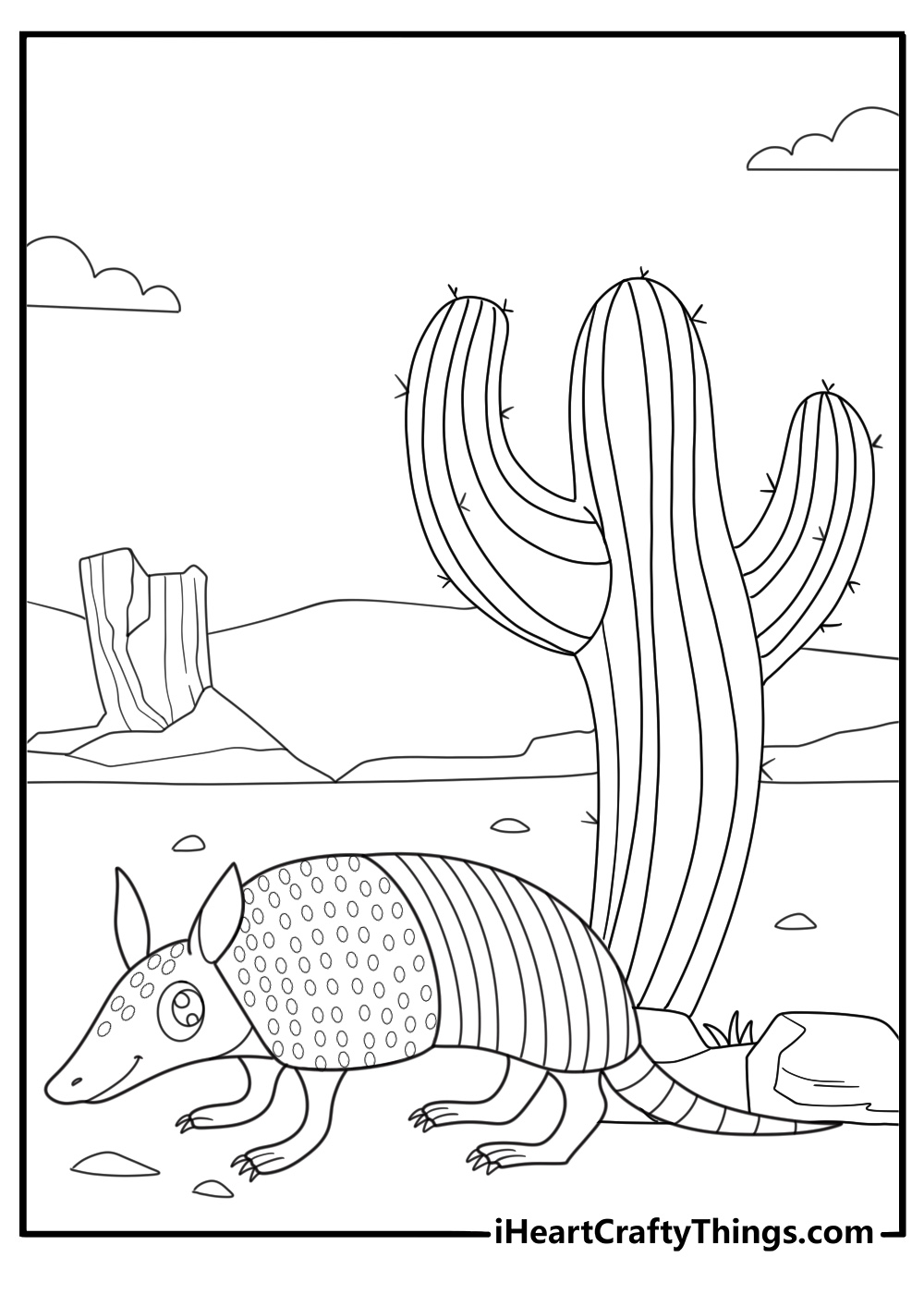20 Free Armadillo Coloring Pages For Kids