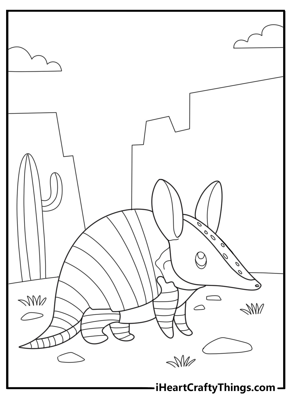 20 Free Armadillo Coloring Pages For Kids