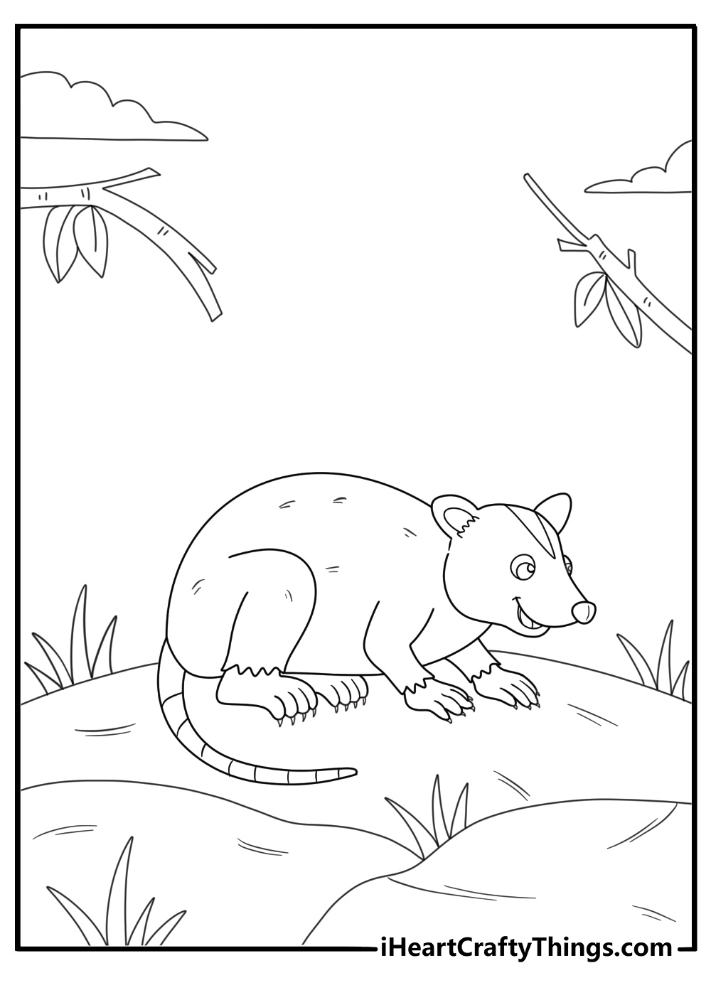 20+ Opossum Coloring Pages (Printable PDFs For Free)