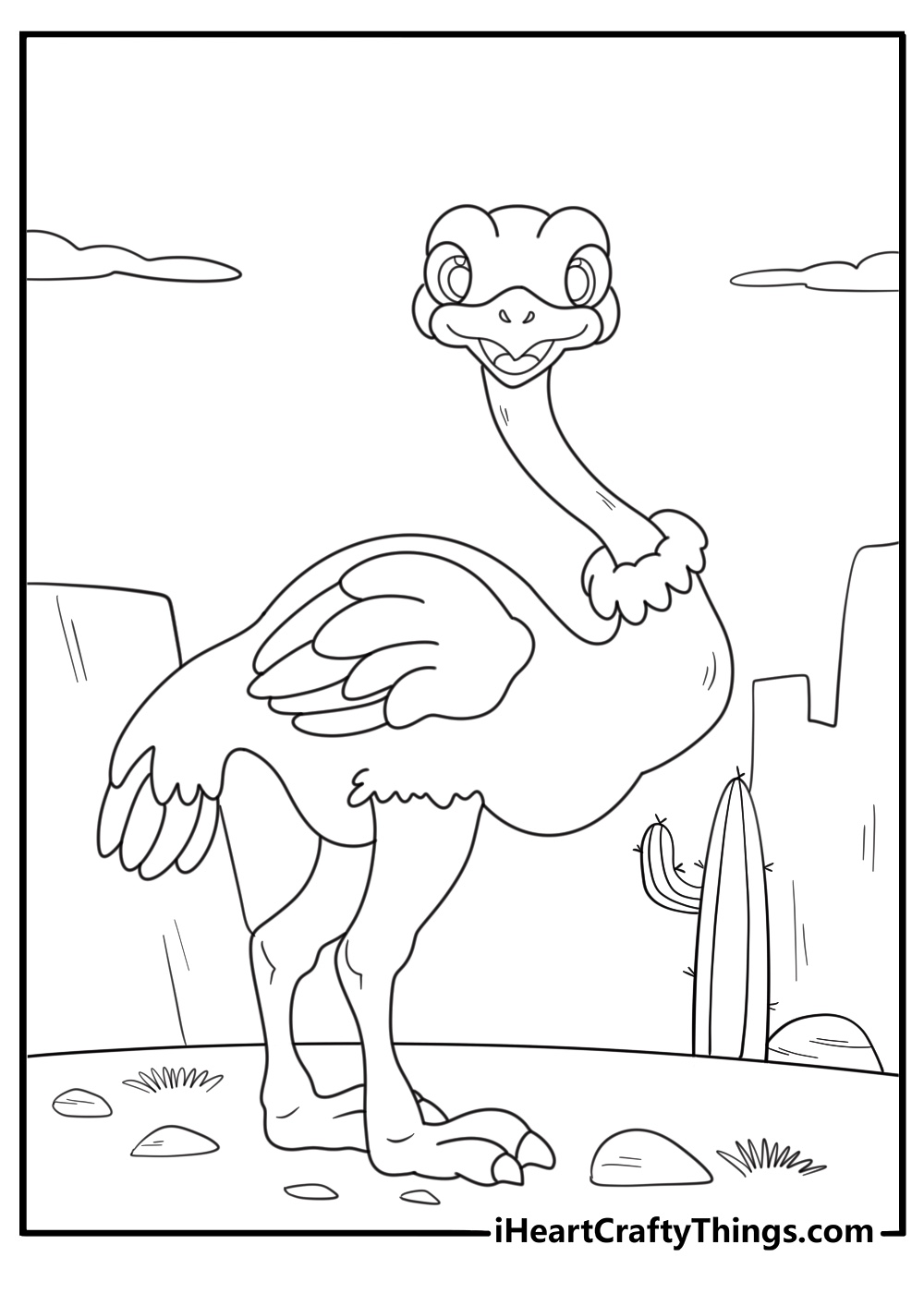 20+ Ostrich Coloring Pages: Printable PDFs For Free