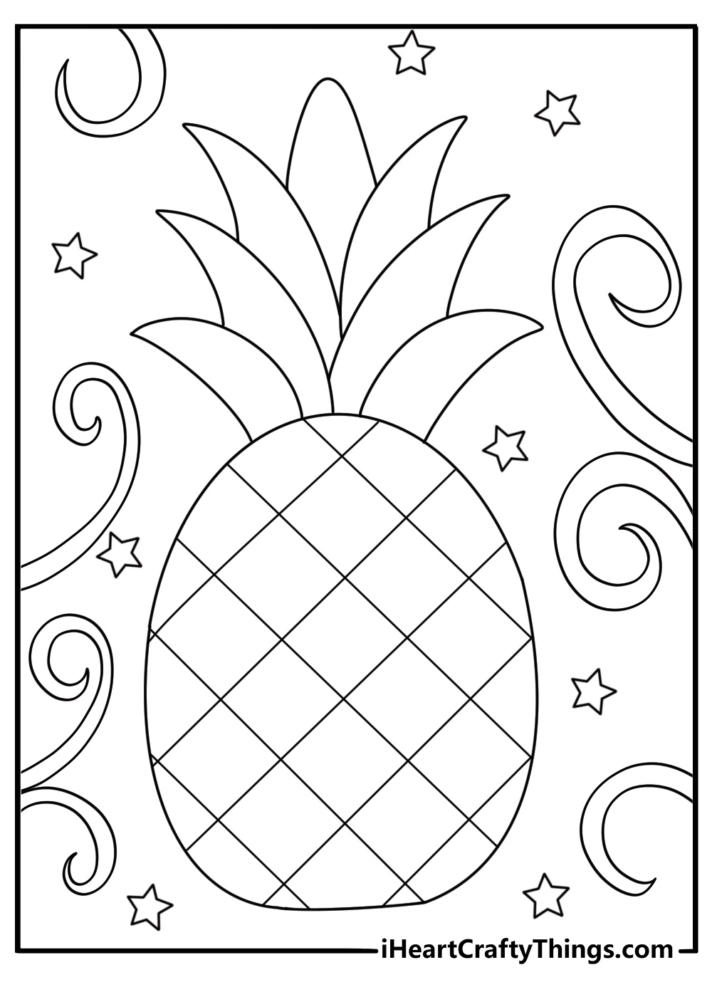 31 Pineapple Coloring Pages (100% Free Printables)
