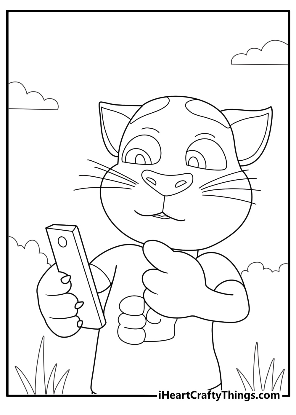 20 Free Talking Tom Coloring Pages For Kids